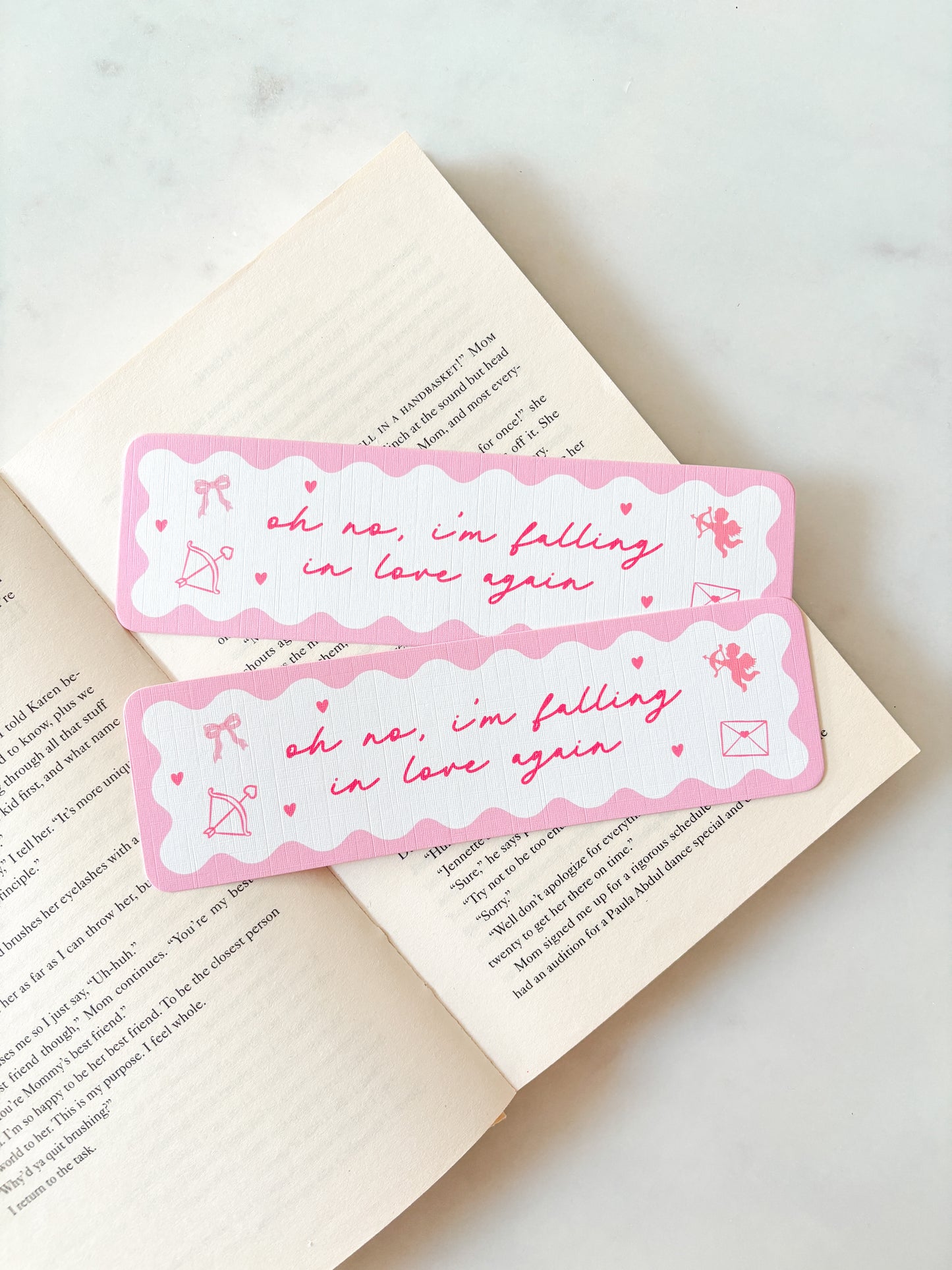 Oh No I'm Falling In Love Again Bookmark – Fleurs On Sunday