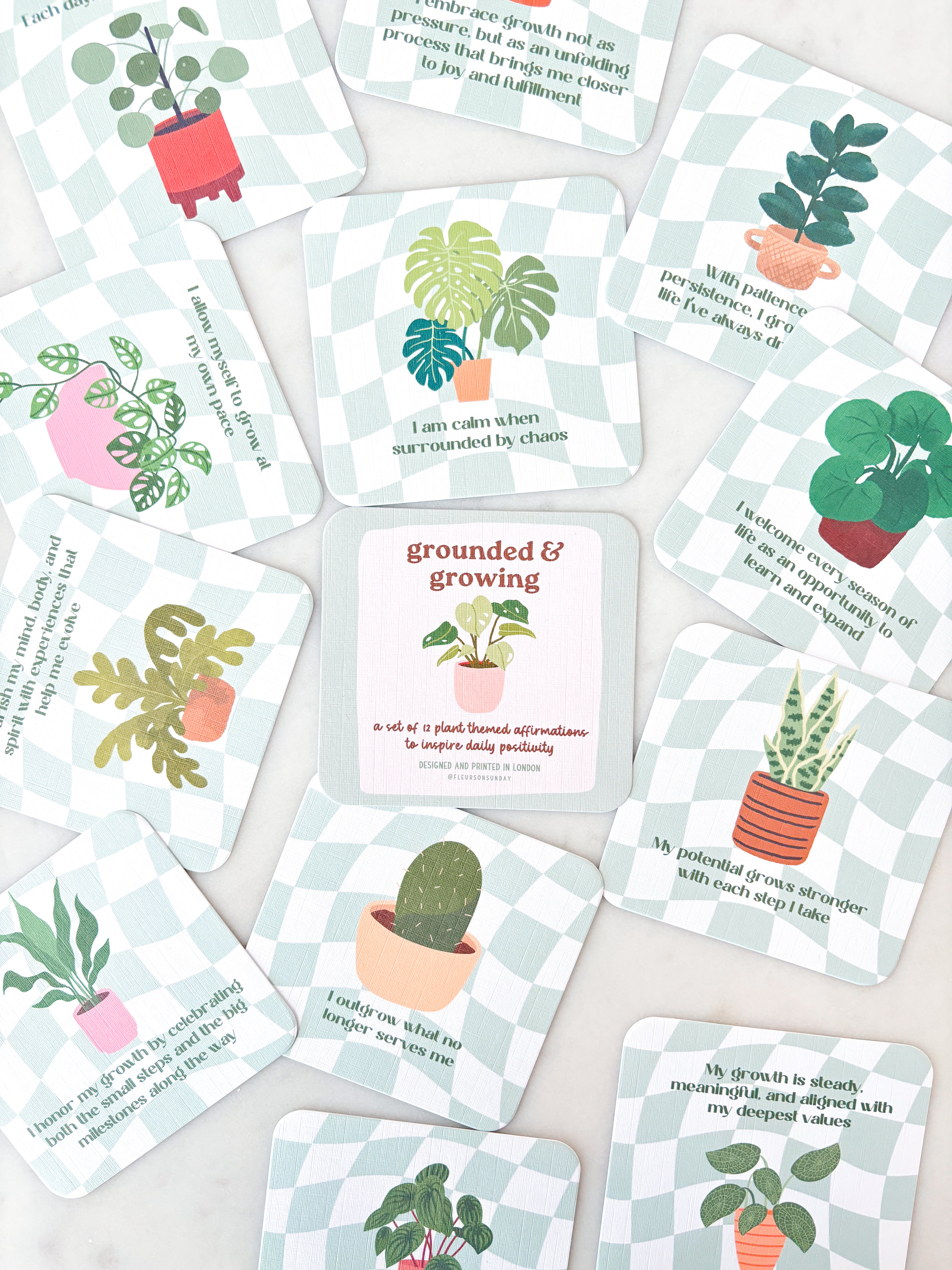 Grounded & Growing | Plant Lovers Positive Affirmation Cards – Fleurs ...