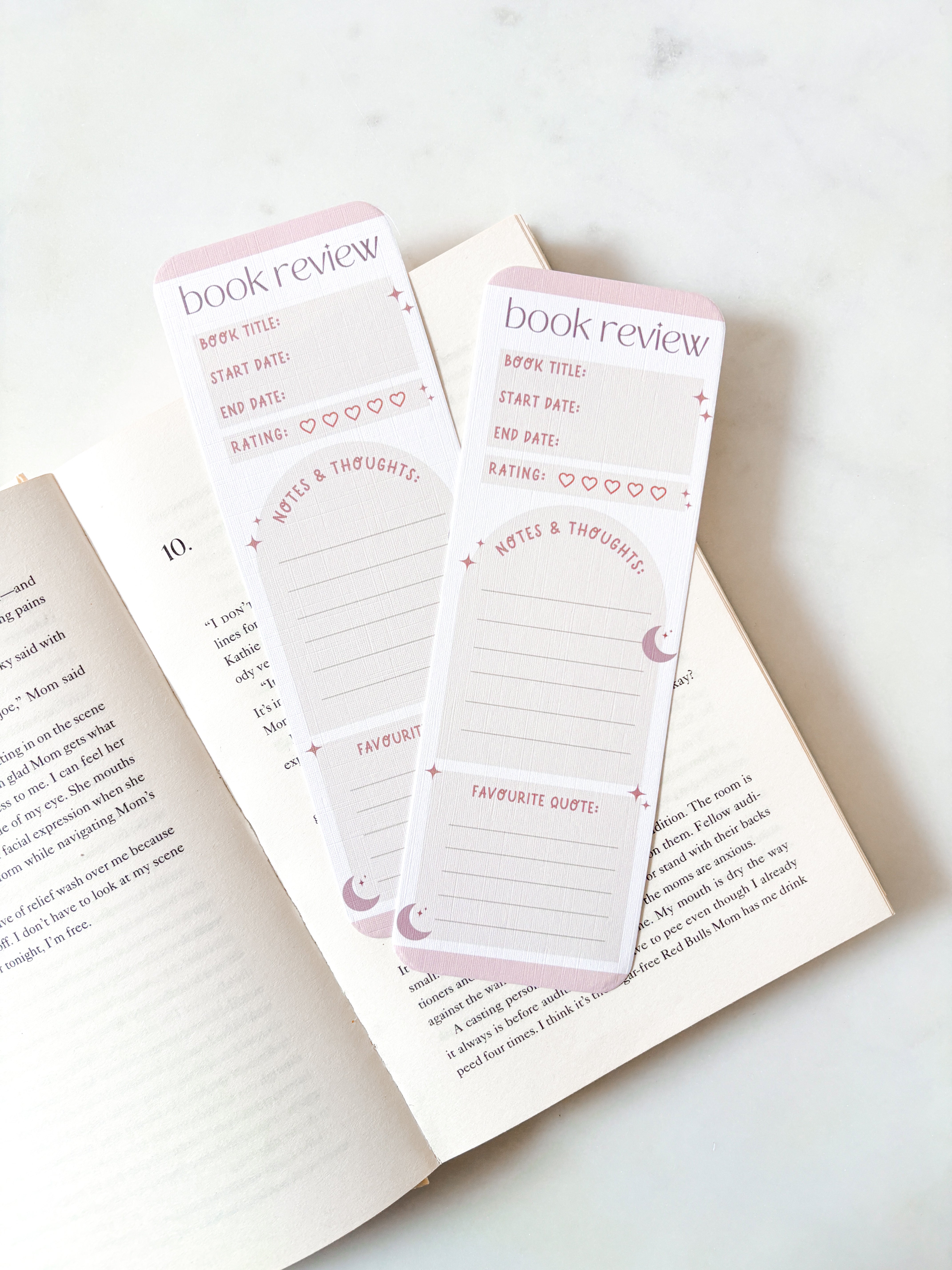 Beige Book Review Bookmark – Fleurs On Sunday