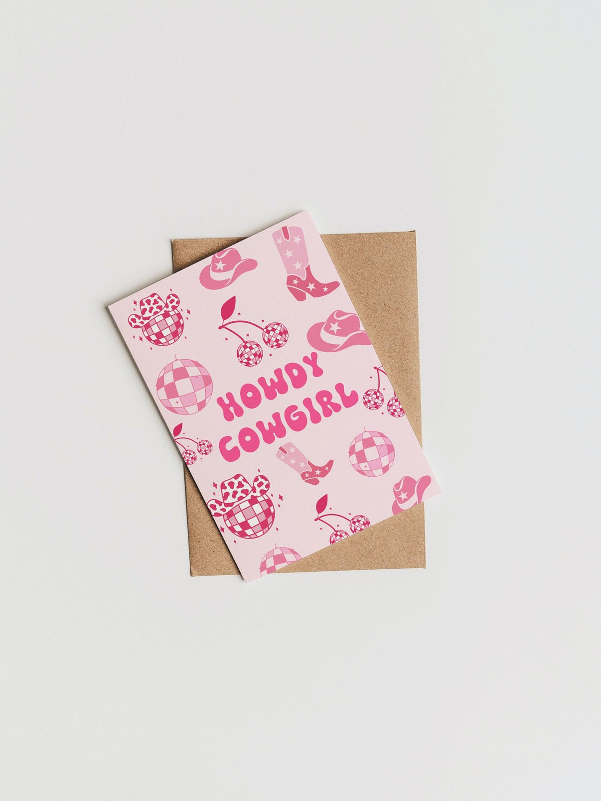 Howdy Cowgirl Greeting Card | Cowgirl Disco Birthday Card – Fleurs On ...