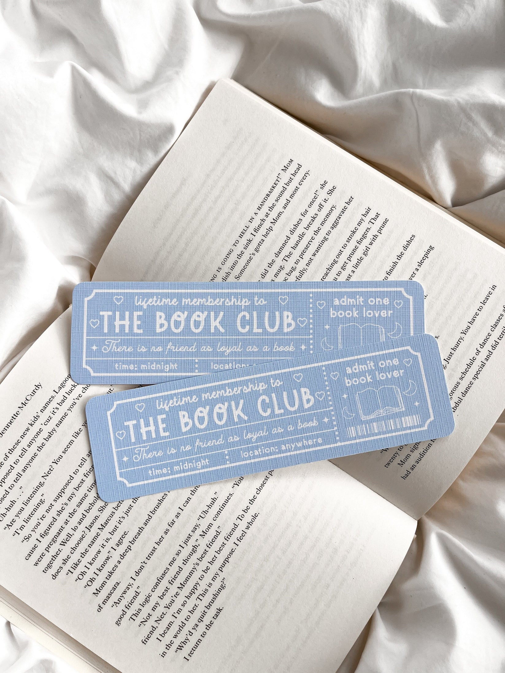 The Book Club Ticket Bookmark | Book Lovers Club – Fleurs On Sunday