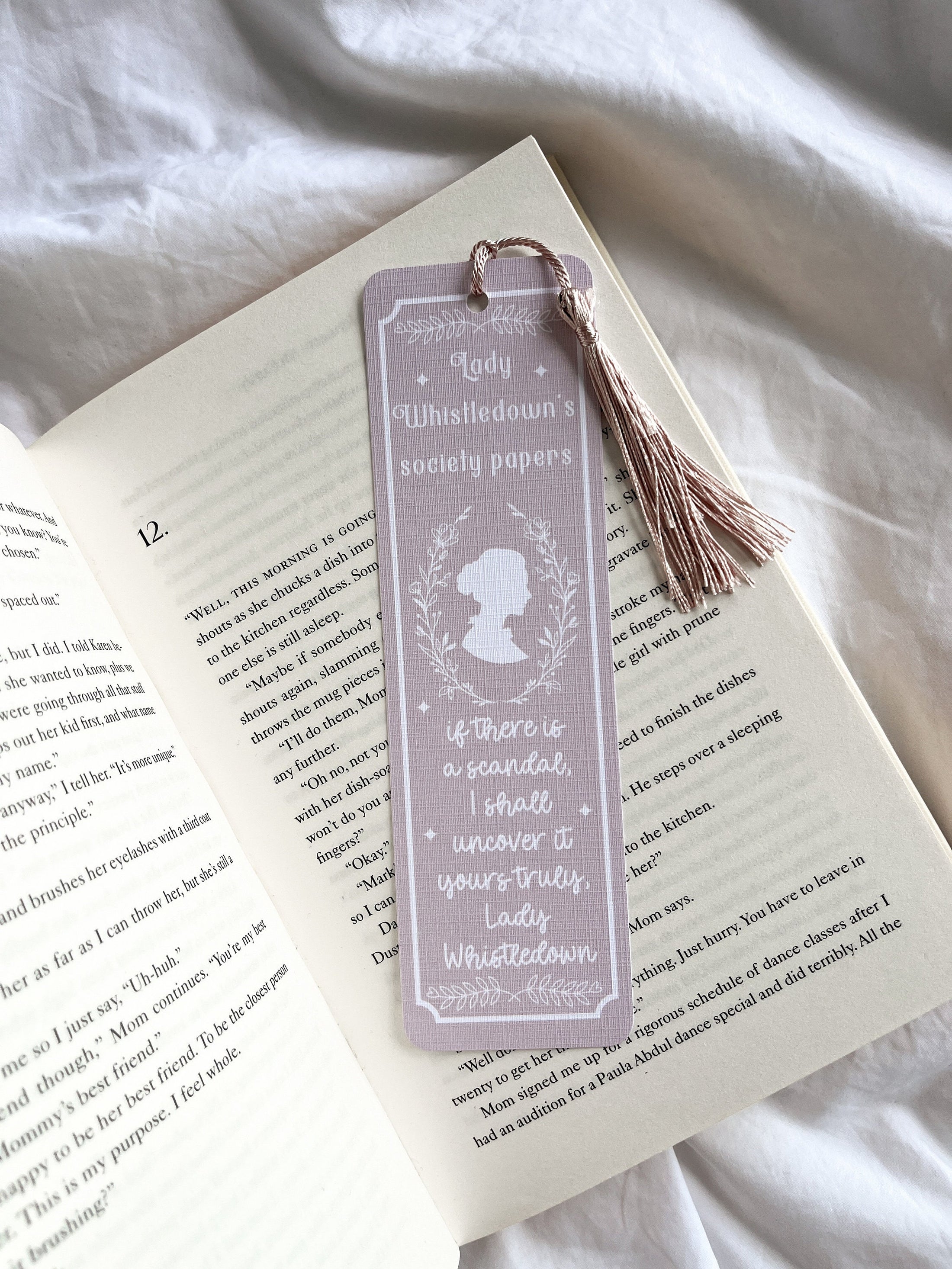Whistledown Society Papers Bookmark | Regency Romance Era – Fleurs On ...