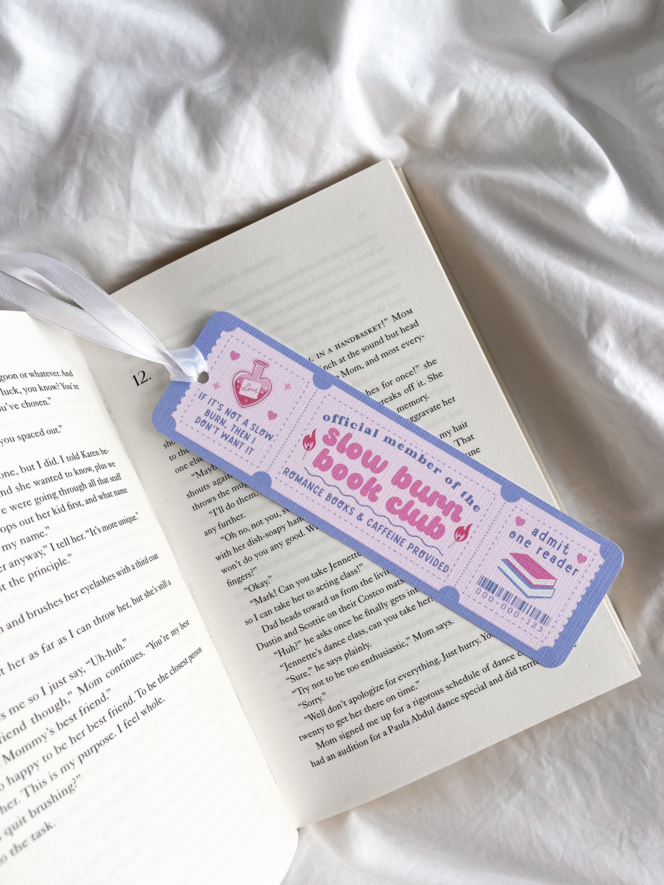 The Slow Burn Book Club Bookmark | Bookmark Ticket | Bookish Gift | Bo ...