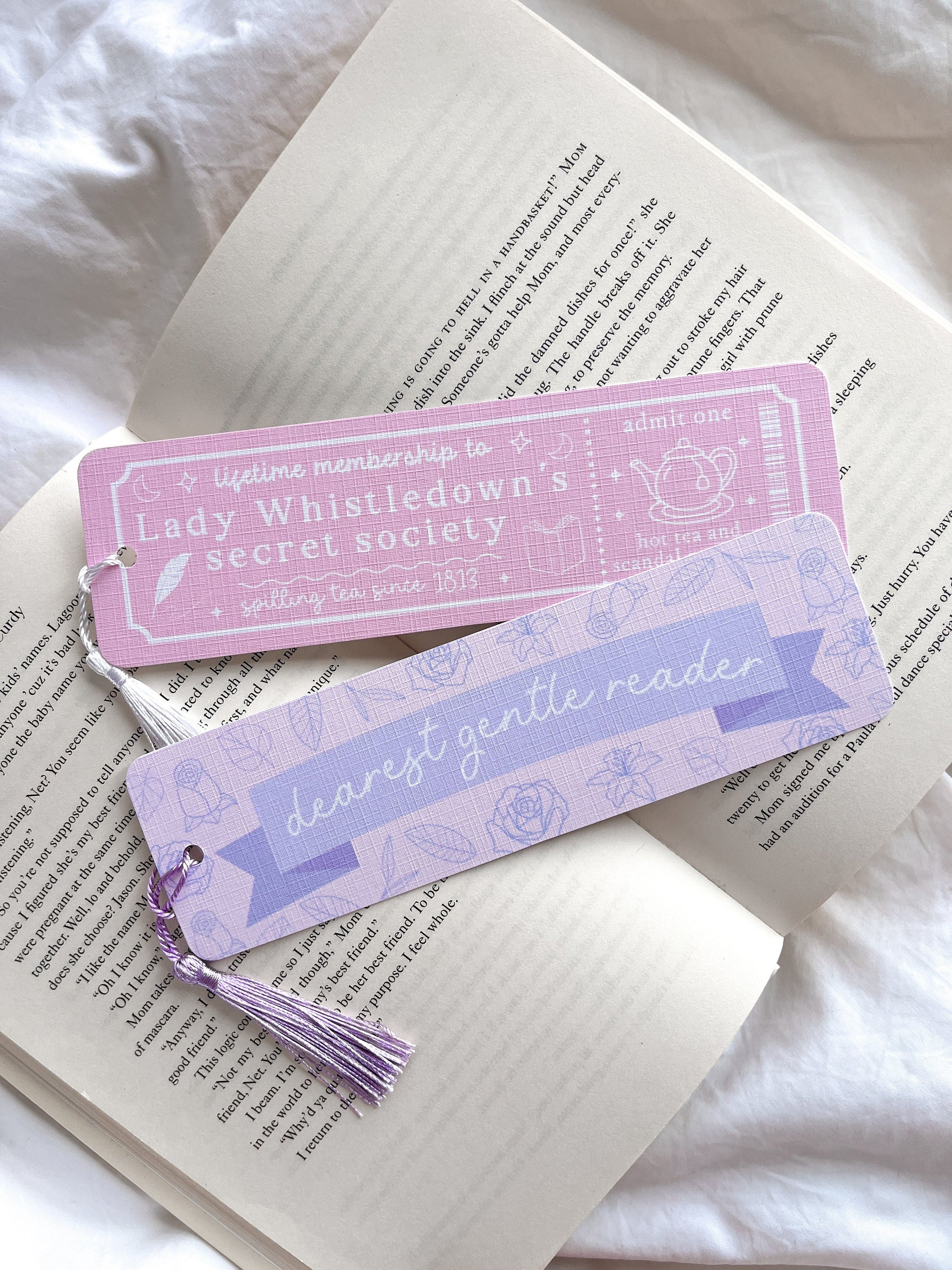 Dearest Gentle Reader Bookmark | Bridgerton Style Bookmark – Fleurs On ...