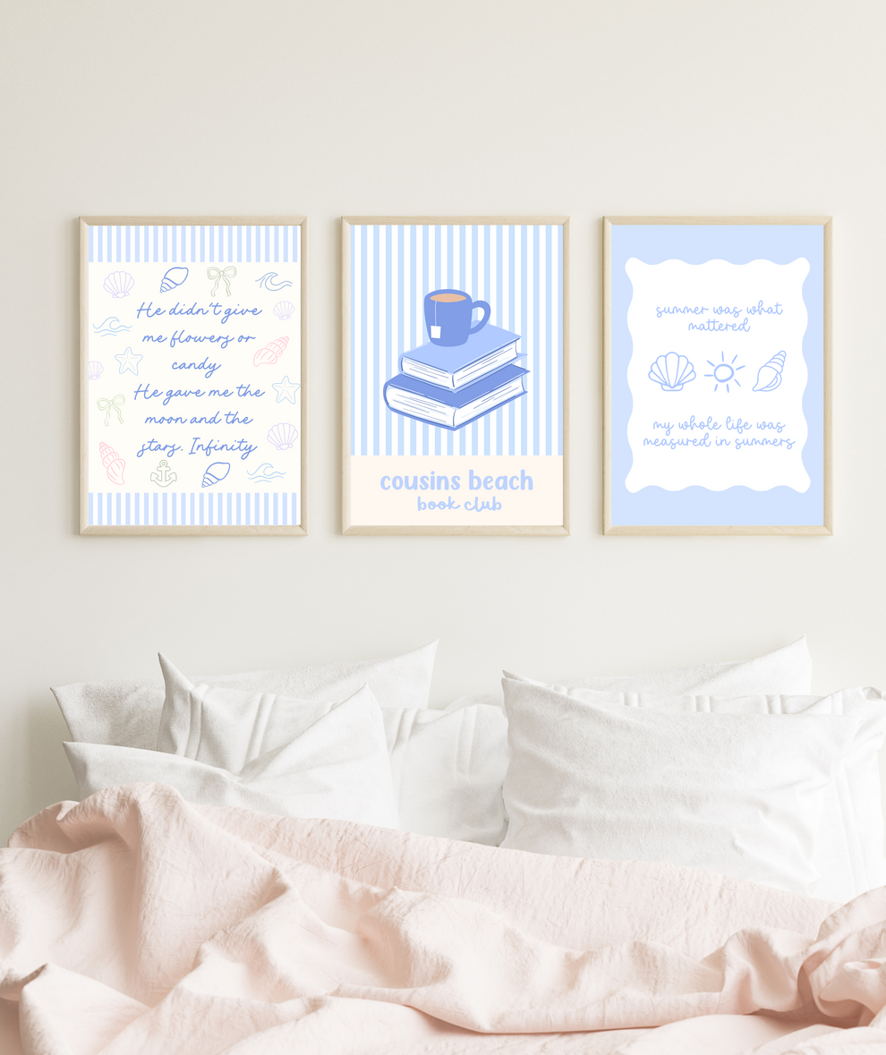 Coastal Blue TSITP Art Prints | Cousins Beach Posters – Fleurs On Sunday
